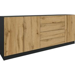 borchardt Möbel borchardt Möbel Sideboard Vaasa, Breite 190 cm, schwarz