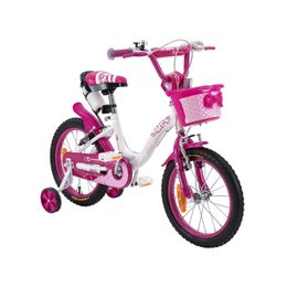 Actionbikes Motors Actionbikes Kinderfahrrad Daisy 16 Zoll, pink, Stützräder, Korb, V-Brake-Bremsen, Antirutschgriffe (Classic)