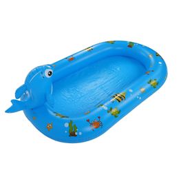 SHYEKYO Aufblasbares Schwimmbecken, Sommerbecken, Spielzeugschwimmen, 2 Reparaturflicken, Dicker PVC-Sprinkler, der für 4 bis 5 Kinder für den Außenbereich spritzt