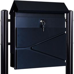 stilista® Standbriefkasten Stahl MIX mit Edelstahl Beinen 32,5 x 50 x 9,5 cm