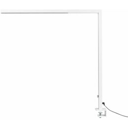 Beliani - LED-Schreibtischlampe Weiß Metall mit Regler Dimmbar Klemmbar Modern Büro Ausstattung Klemmleuchte Arbeitsleuchte Architektenlampe - Weiß