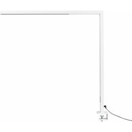 Beliani LED-Schreibtischlampe Weiß Metall mit Touch-Funktion Dimmbar Klemmbar Modern Büro Ausstattung Klemmleuchte Arbeitsleuchte Architektenlampe - Weiß