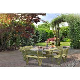 Gartenmöbel-Set arthur mit Tisch und 4 Bänken / Sitzgarnitur