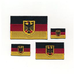 hegibaer Aufnäher 4 Deutschland Flaggen Adler Berlin Patch Aufnäher Aufbügler Set 1245