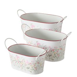 Boltze Pflanztopf Rosalie 3-teilig, Set: 23-30 x 11,5-15,5 x 12,5-16 cm