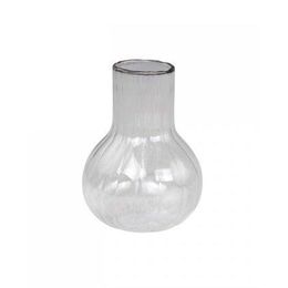 Chic Antique Kleine Vase in Kolbenglasform, H7,5/D6 cm, klar