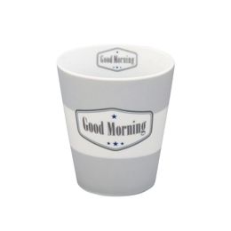 Krasilnikoff Happy Mug Good Morning, Ø8,7 x H10cm, 330 ml, grau