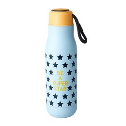 Rice Thermosflasche Be A Superstar, Ø7 x H25cm, blau