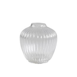 Chic Antique Vase mit Rillen, H12/D12 cm, klar