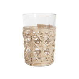 IB Laursen Teelichtglas umhüllt von Seegras, H9 x Ø5 cm, natur