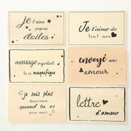 Boltze Postkarte Amour 6er Set, L16/B0,5/H10 cm, natur