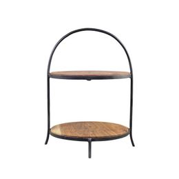 Chic Antique Laon Etagere Akazienholz, H45/D35 cm natur/schwarz