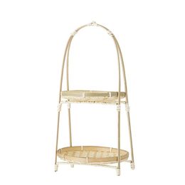 Bloomingville Etagere Renda aus Bambus, Ø 17-20 cm, Höhe 40 cm, natur