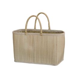 Chic Antique Strandtasche aus Palmenblättern, 40 x 19 x 27 cm, natur