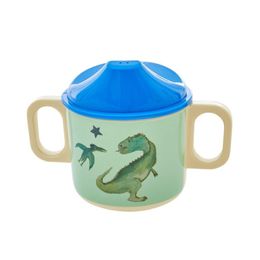 Rice Melamin Schnabeltasse Dinosaurs Print, Ø7 x H10cm, grün