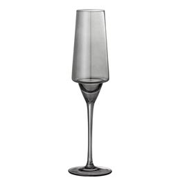 Bloomingville 4er Set Yvette Champagnerglas, H23 x Ø9,5 cm, grau