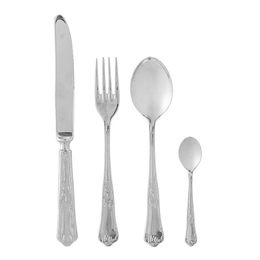 Bloomingville Besteck 4er Set Tilly, K: L24.5 / G: L20 / EL: L20 / TL: L12cm, 4er Set, silber