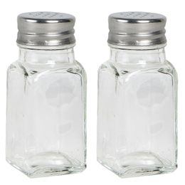 IB Laursen Salz und Pfefferstreuer Set Glas, Set aus 2, 3,8x3,8x10 cm