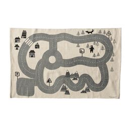 Bloomingville Spiel Teppich Dennis aus Baumwolle, 150 x 100 cm, grau
