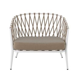 Bloomingville Lounge Stuhl Cia aus Metall, 78 x 72 x 80 cm, weiss