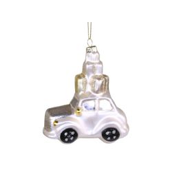 Chic Antique Auto mit Geschenken zum Aufhängen, H11/L9,5/B5,5 cm, antique latte