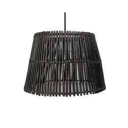 HSM Collection Pendelleuchte Rattan Black Wash, ø33/25x21 schwarz