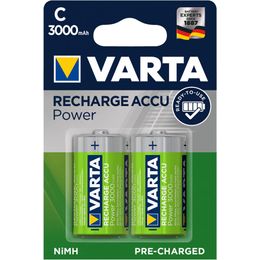 Varta Recharge Akku wiederaufladbare Batterien, Baby C, 3000 mAH, 2er