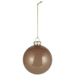 IB Laursen Weihnachtskugel aus Glas für Tannenbaum, Ø 8 cm, braun