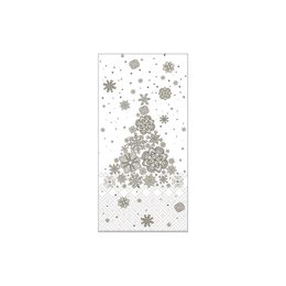 Chic Antique Papierserviette mit Weihnachtsbaum, L20/B10 cm, weiss