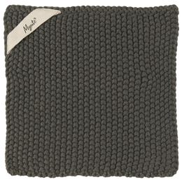 IB Laursen Topflappen Mynte gestrickt, 22 x 22 cm, thunder grey