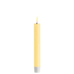 Deluxe Homeart LED 2er Set Stabkerze Real Flame, 15 cm, Ø 2,2 cm, 2er Set, hellgelb