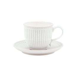 GreenGate Tasse & Untertasse Alice, weiß