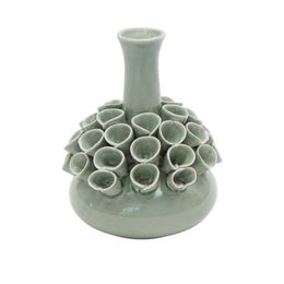 byRoom Vase aus Keramik rund, 15 cm, grün