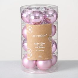 Boltze Weihnachtskugeln Ø 4 cm, 16 tlg, Ø 4 cm, Rosa