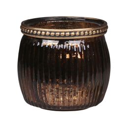 Chic Antique Teelichtglas mit Perlenrand skandinavische Deko Online Shop