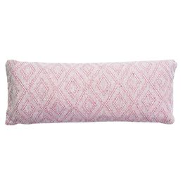 byRoom Längliches Kissen mit Harlekinmuster, 85 x 35cm, pink