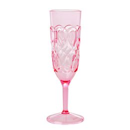 Rice Acryl Champagner Glass, Pink