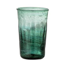 Bloomingville Taja Trinkglas, Recyceltes Glas, Ø 7xH11,5 cm, türkis