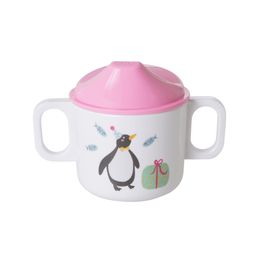 Rice Melamin Babybecher Party Animal, Ø7,5 x H6,5cm, pink