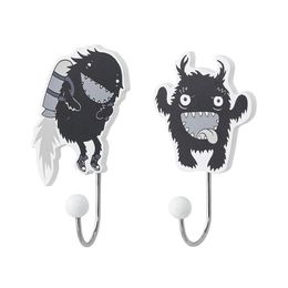 Bloomingville Wandhaken Monster, 7 x 11,5 cm, schwarz, Rakete