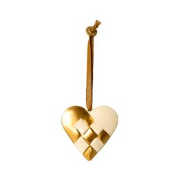 Maileg Metallornament geflochtenes Herz, 6 x 6 cm, gold