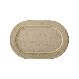 Bloomingville Servierteller Nugga, L24 x B16cm, beige