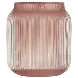 IB Laursen Kerzenhalter für Teelicht aus Glas, H: 8 cm, Ø: 6,5 cm, hellrosa