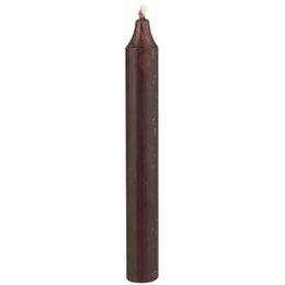 IB Laursen Rustikale Stabkerze 18 cm, 18 cm, Ø 2,2 cm, schokolade