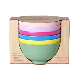 Rice Melamin Schüssel Multi 6er Set, Medium