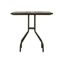 IB Laursen Cafetisch mit Holztischplatte und Metallgestell UNIKA, 80 x 80 x 76 cm, viereckig