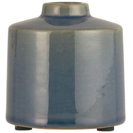 IB Laursen Kerzenhalter für Stabkerze Ragnhild aus Keramik, H8 x Ø7,8 cm, blau