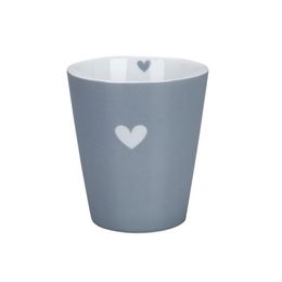 Krasilnikoff Happy Mug Colourful Heart, 330 ml, grau