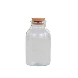 Chic Antique Milchflasche mit Korkverschluss, H16/D8 cm, klar