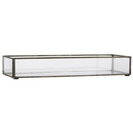 IB Laursen Glasbox offen länglich, 40 x 13 x 6.5 cm, grau